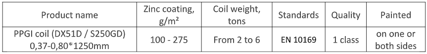 Pre-painted galvanized steel coils - DanSteel